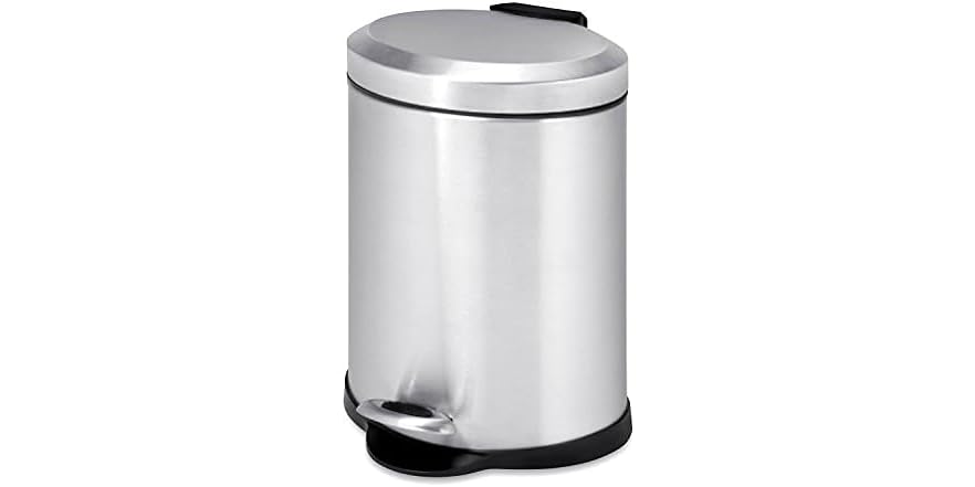 Honey-Can-Do Steel Step Can 5L Grey