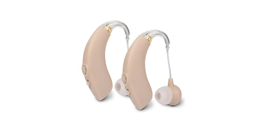 RCA OTC Behind-the-Ear Hearing Aids Value Bundle, Beige