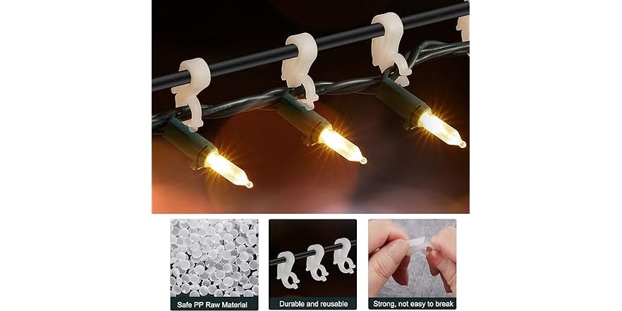 Pack Christmas Light Clips - Mini Light Clips