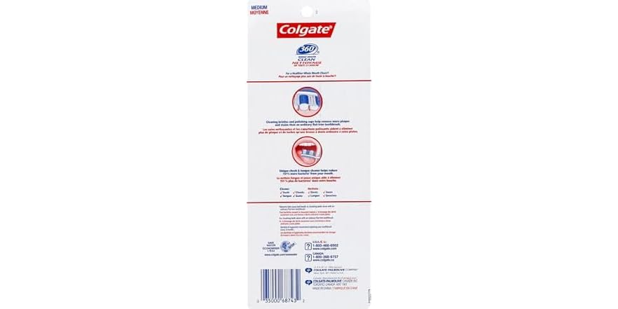 Colgate 360 Toothbrush Medium 4pk