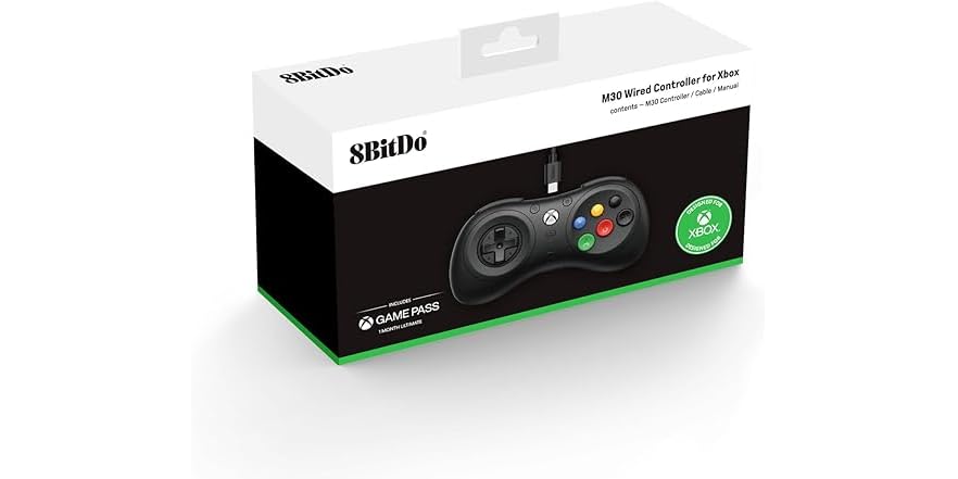 (NEW) 8Bitdo M30 Wired Controller for Xbox & Windows