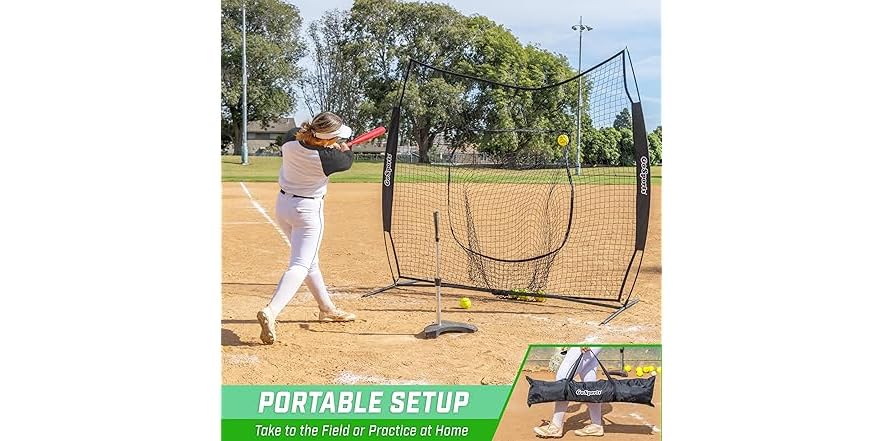 GoSports Team Tone 7 x 7 ft Baseball Net