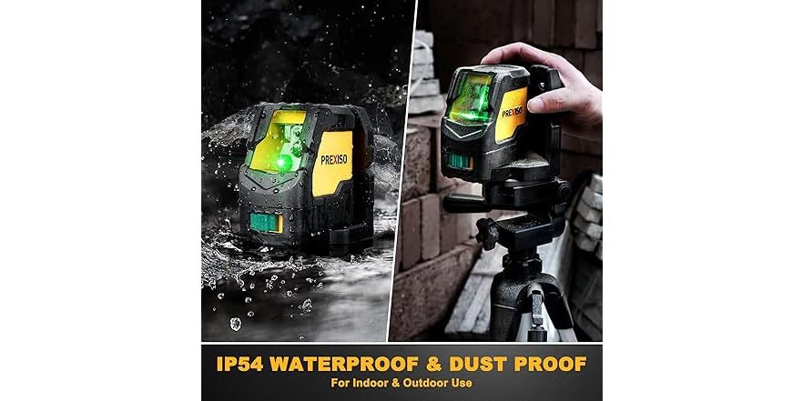 Prexiso Laser Level with Tripod, IP54 Professional