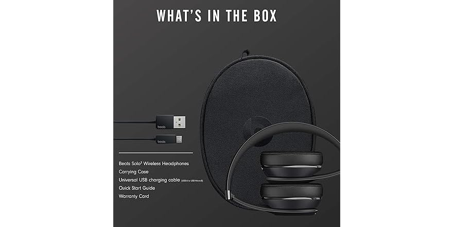 Beats Solo3 Wireless On-Ear Headphones (Open Box)