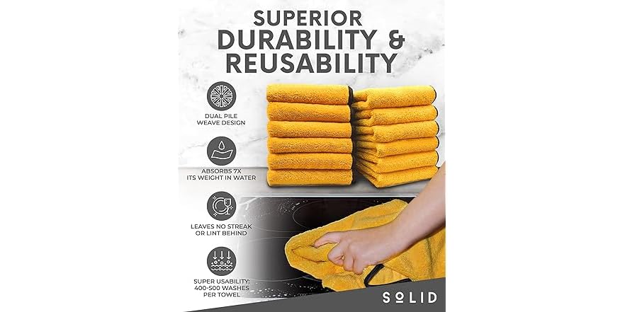 24 PK Multipurpose Plush Microfiber Cleaning Cloth