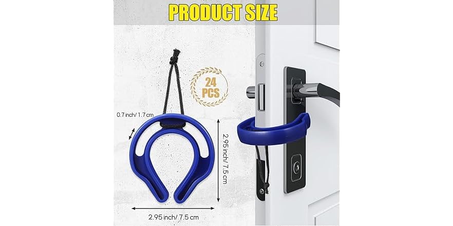 24 PC Door Stop Jam Wedge with Ropes