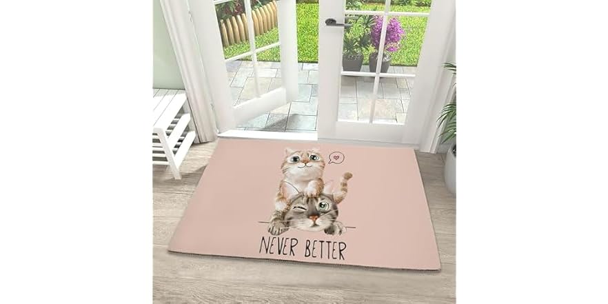 Door Mat, Cute Cat Welcome Mat