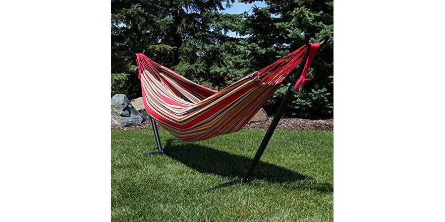 Sunnydaze Double Brazilian Hammock with Stand
