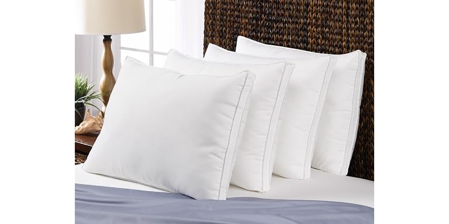 4 Pack Mesh Gusseted Memory Fiber Pillow