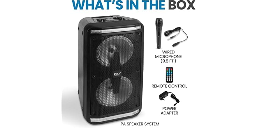 Pyle 600W Portable Bluetooth PA Speaker System