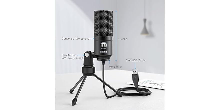 USB Microphone With Tripod Stand