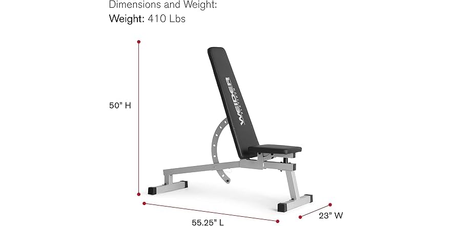 Weider Platinum Adj Bench - 16 Position