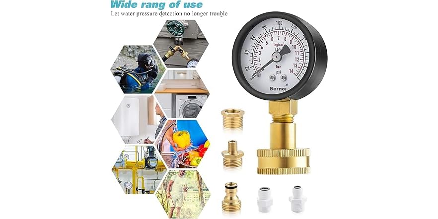 Universal Water Pressure Test Gauge Kit