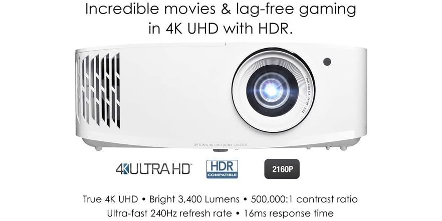 Optoma UHD30 True 4K UHD Gaming Projector