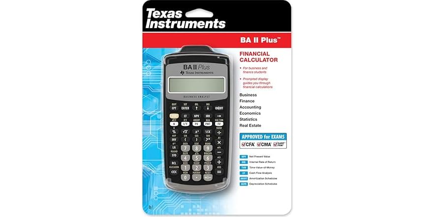 Texas Instruments BA II Plus Financial Calculator