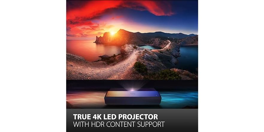 ViewSonic X1000-4K Ultra-Short Throw Projector (Open Box)