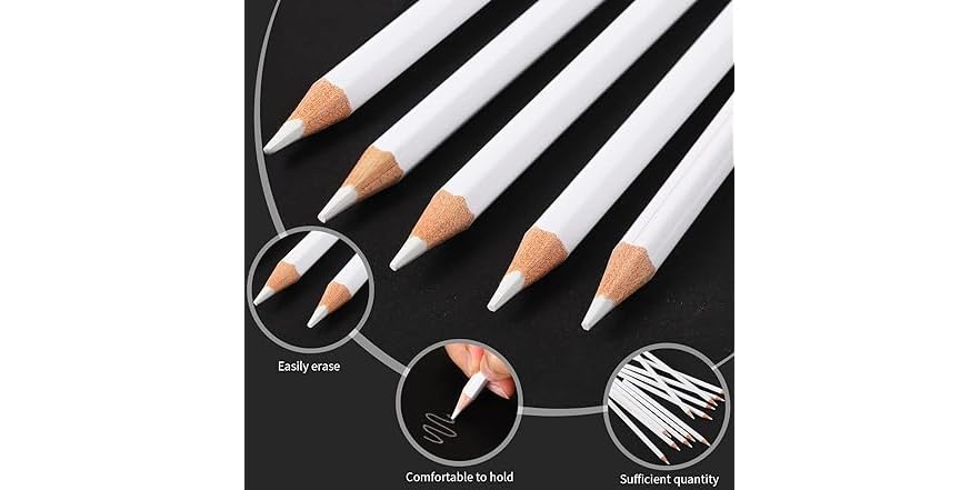 48 Pcs White Fabric Pencils for Sewing
