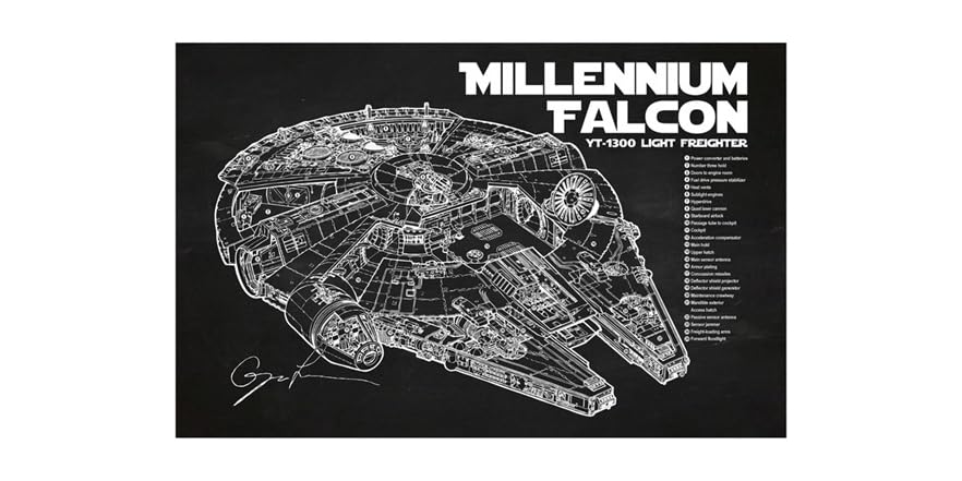 Star Wars Millennium Falcon Cutaway (Choose Style)