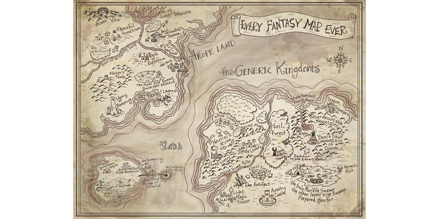 Every Fantasy Map Poster