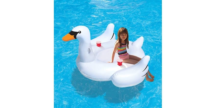 Blue Wave 72" White Swan Float