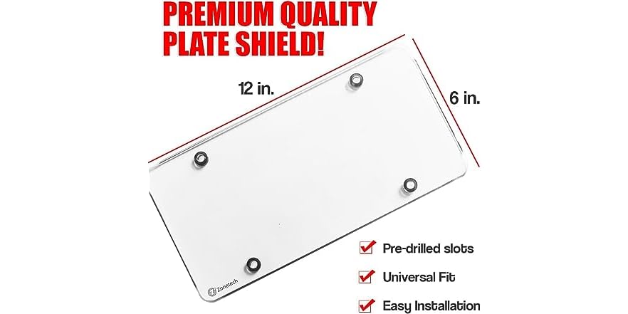 Car Flat Clear License Plate Covers