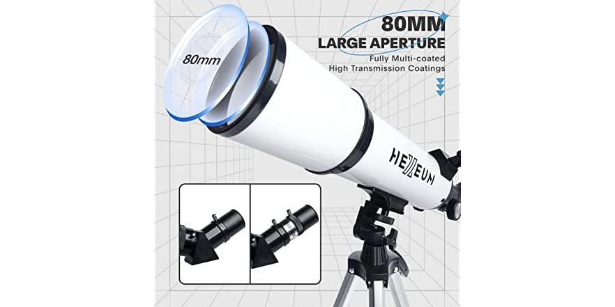 HEXEUM AZ80600 Astronomical Telescope