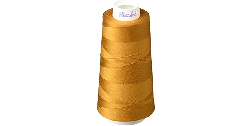 Maxi Lock Thread, Blue Jean Gold