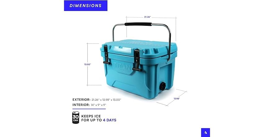 Titan Hard Ice Chest Cooler 20 Quarts