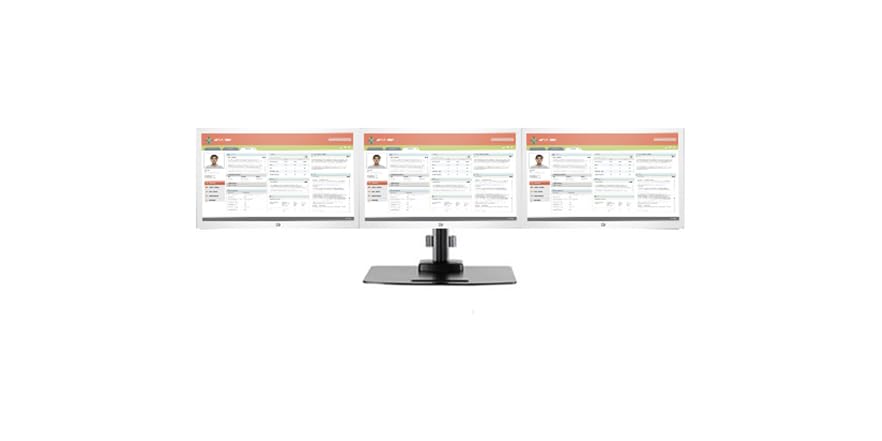 Triple 27" HP QHD Monitors W/ Desk Stand