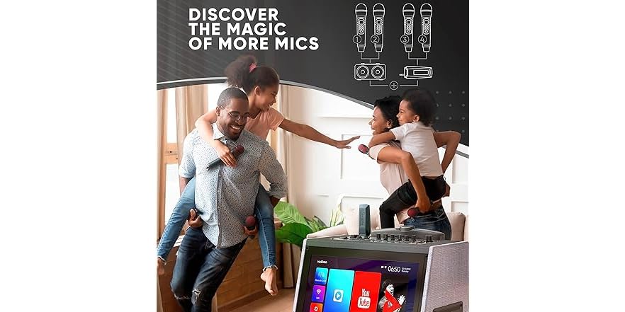 (PAIR) MASINGO Wireless Karaoke Microphones