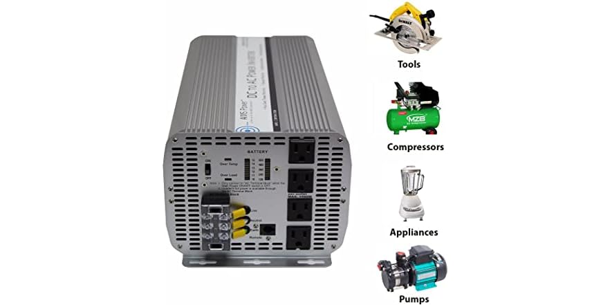 AIMS 5000 Watt 12 Volt DC Power Inverter