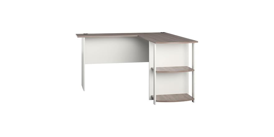 L-Desk with Bookshelves