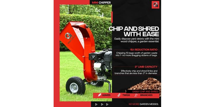 GreatCircleUSA Mini Wood Chipper Shredder