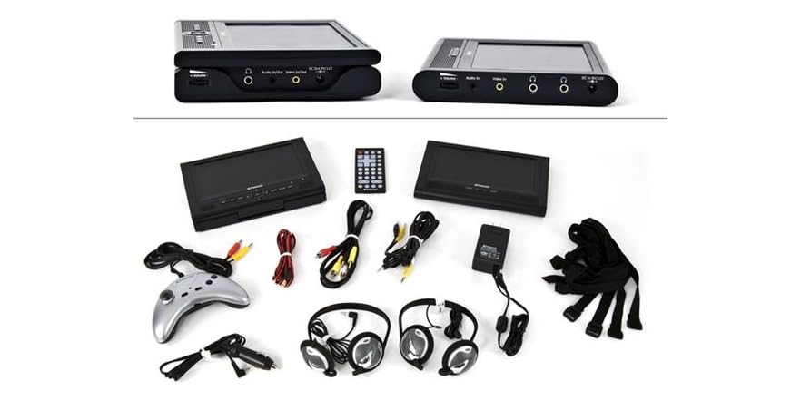 Polaroid 8" Dual-Screen Portable DVD with Game Controller