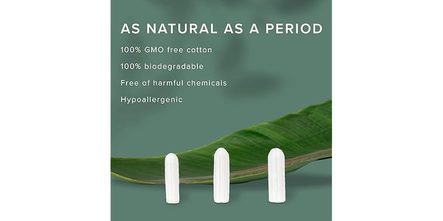 Veeda 100% Natural Cotton Tampons Super Absorbency