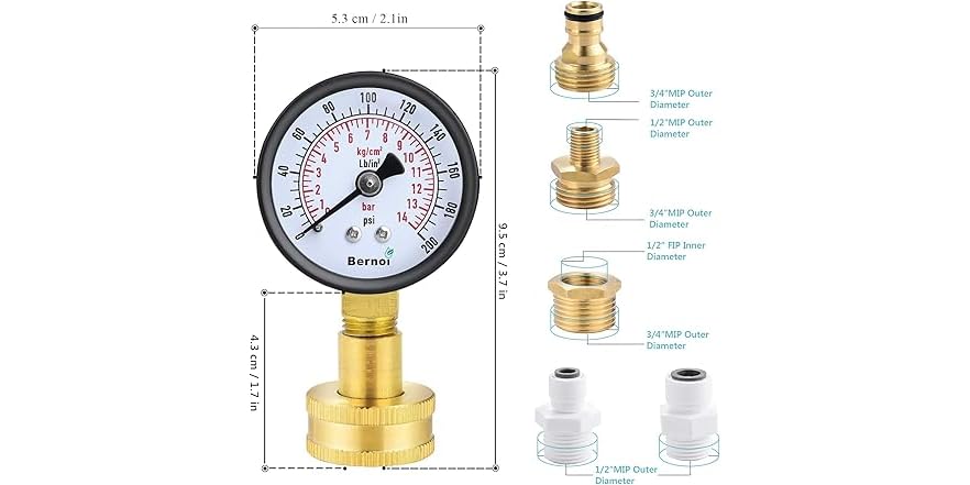 Universal Water Pressure Test Gauge Kit