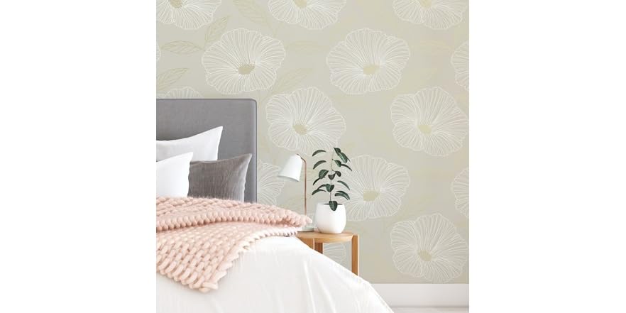 Dove Floweret Peel & Stick Wallpaper