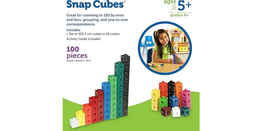 Learning Resources Snap Cubes - 100 Pc Set