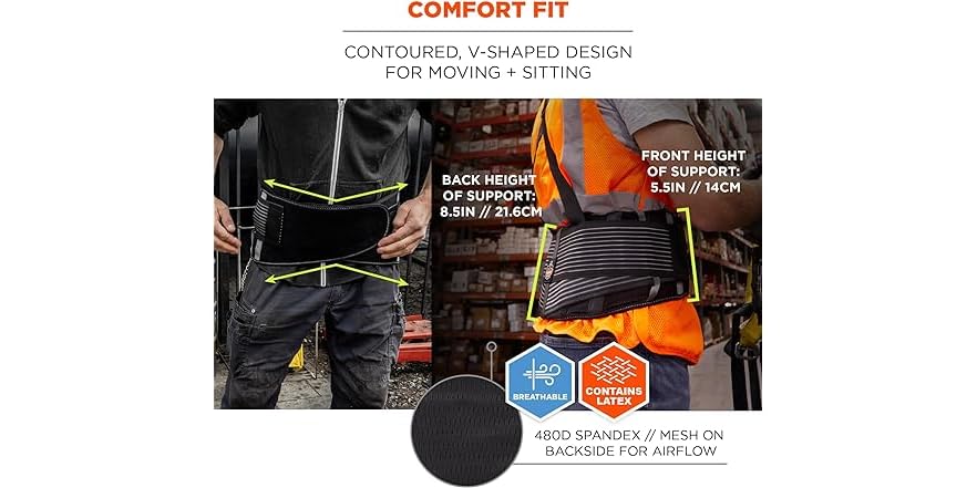 Ergodyne Proflex Back Support Brace Belt