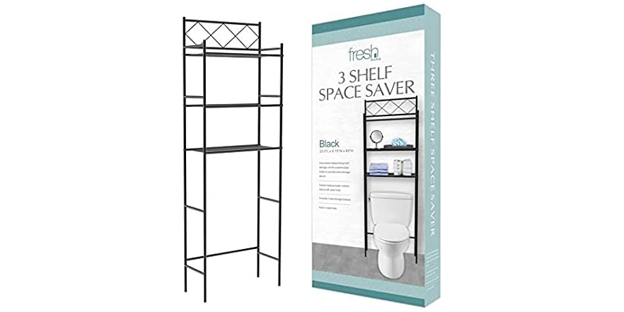 J&V TEXTILES 3-Shelf Bathroom Organizer