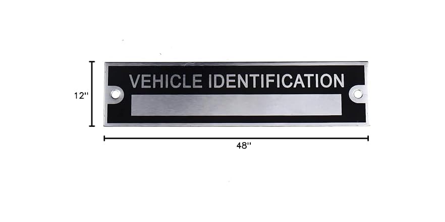 Blank Vehicle Identification Plate