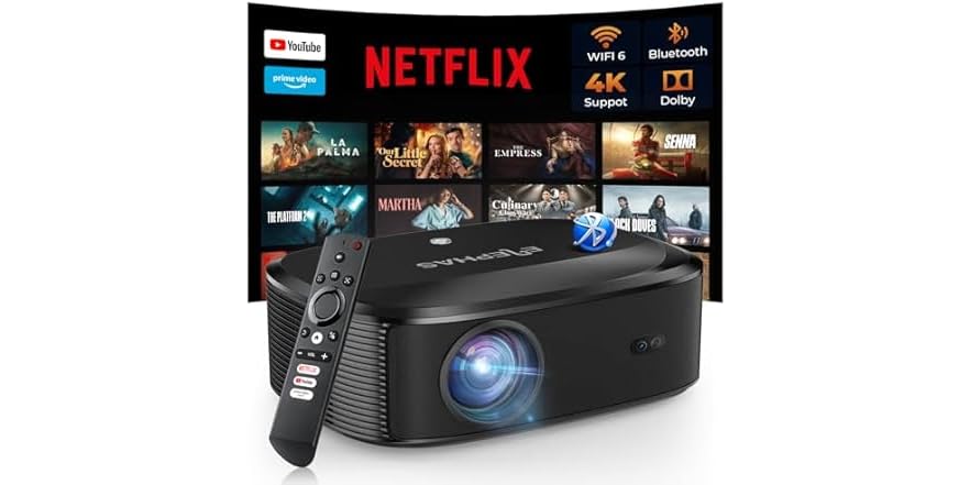 ELEPHAS W1K 4K Projector with Wifi and Bluetooth