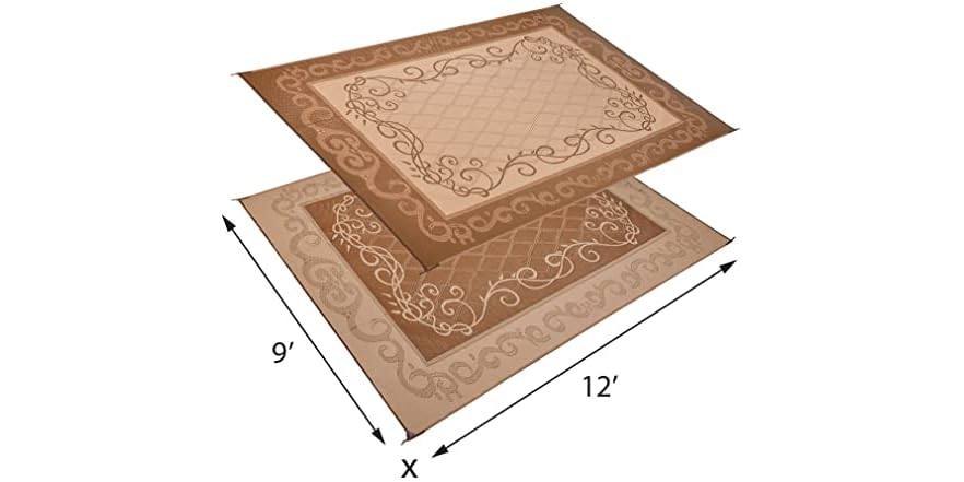 9 x 12-ft. Reversible Outdoor Patio Mat