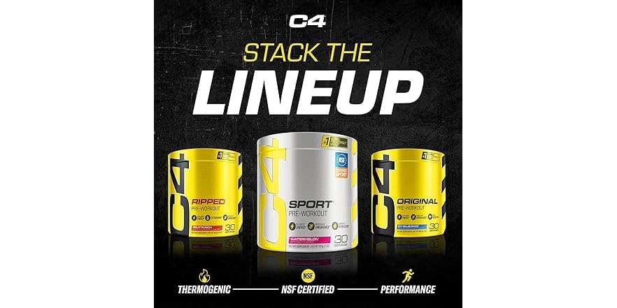 (2-Pack) Cellucor C4 Sport Pre Workout Powder, Blue Raspberry
