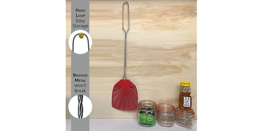 Bug & Fly Swatter – Braided Metal Handle 6 Pack Fly Swatters