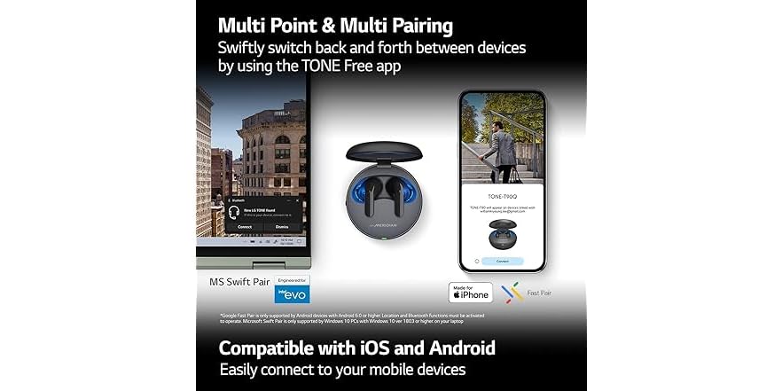 (NEW) LG TONE Free T90 True Wireless ANC Bluetooth Earbuds