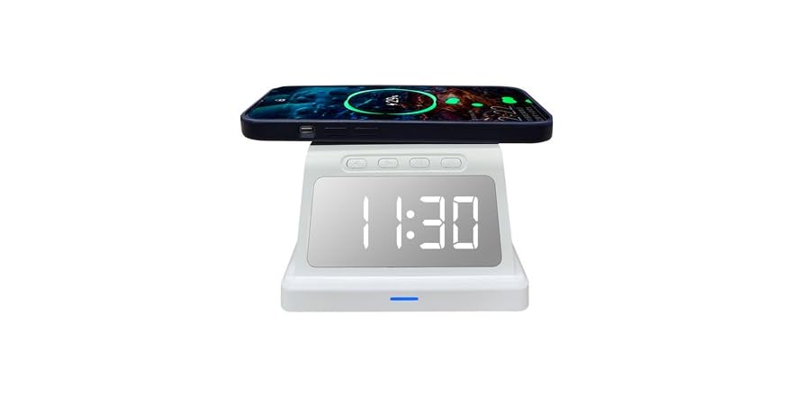 (Multi Packs) ZTECH ChargeX 15W Wireless Charging Alarm Clock
