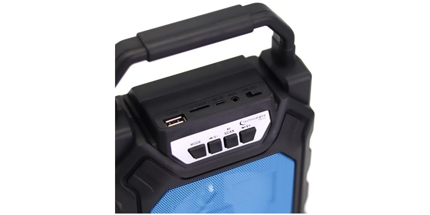 Rechargeable Speaker with 4" Woofer - Blue