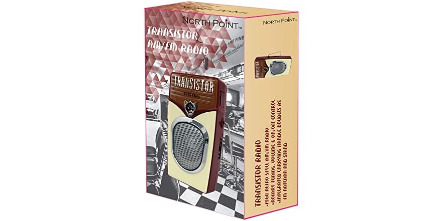 Northpoint AM/FM Portable 1960s Retro Transistor Radio