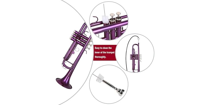 Purple Trumpet With Case & Pair of Glove